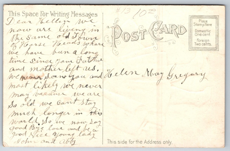 Clapsaddle New Year~Lil Blond Girl In Red Cape Carries Packages~Pine ...