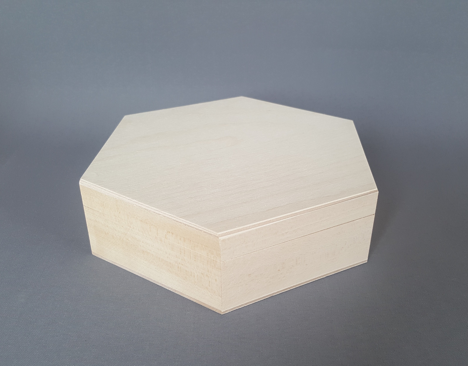 Plain Wood Hexagonal Storage Box Trifle Memory Keepsake Wooden Boxes ...