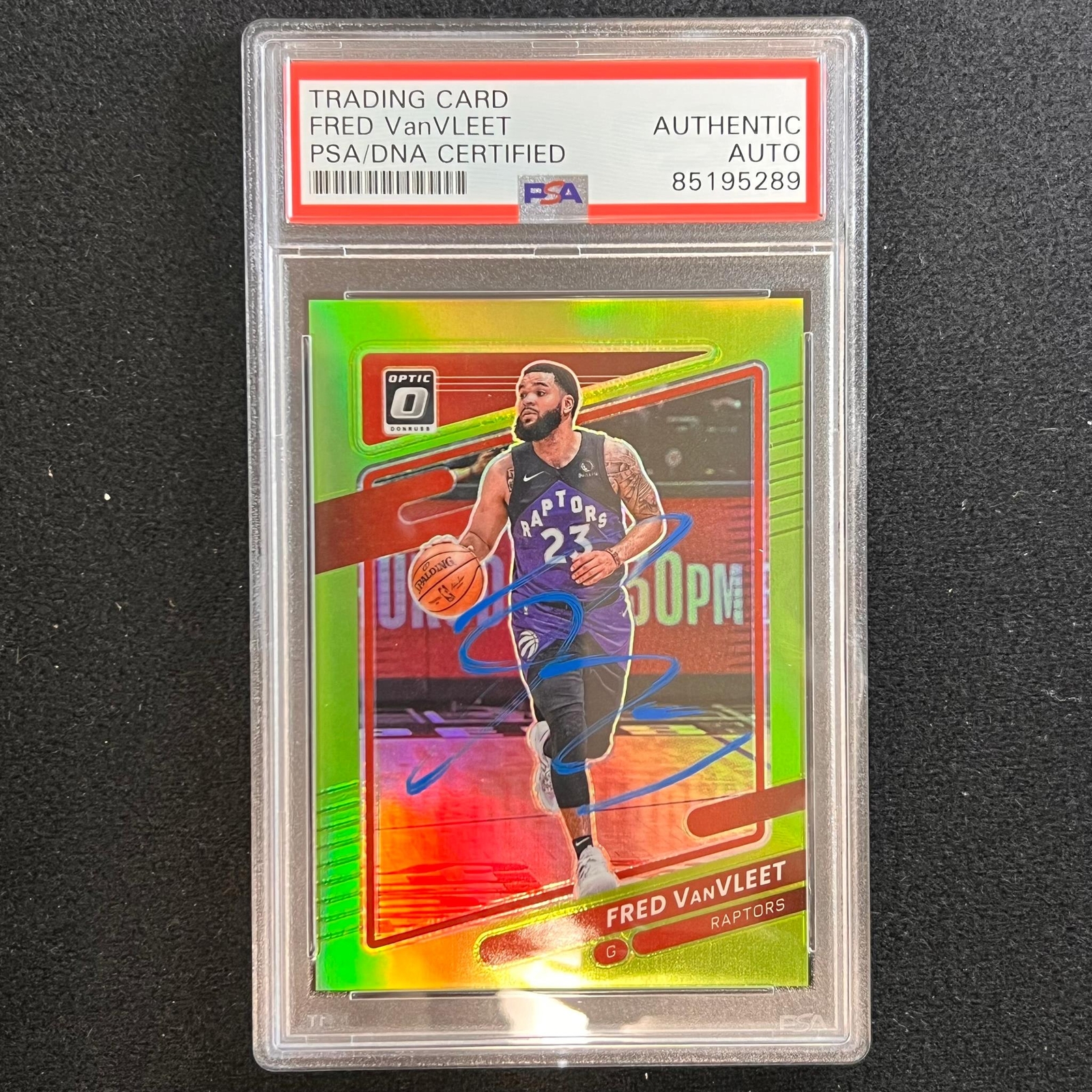 2021-22 Panini Donruss Optic #1 Fred VanVleet Signed Card AUTO PSA ...