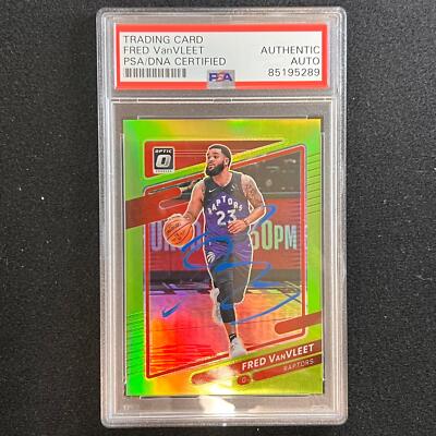 2021-22 Panini Donruss Optic #1 Fred VanVleet Signed Card AUTO PSA ...