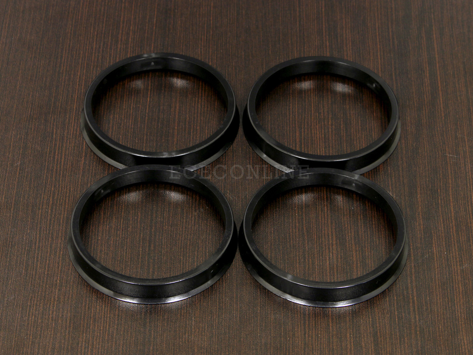(4) Plastic Black Hub Centric Rings Hubrings 78.1mm Hub & 87.1mm Wheel ...