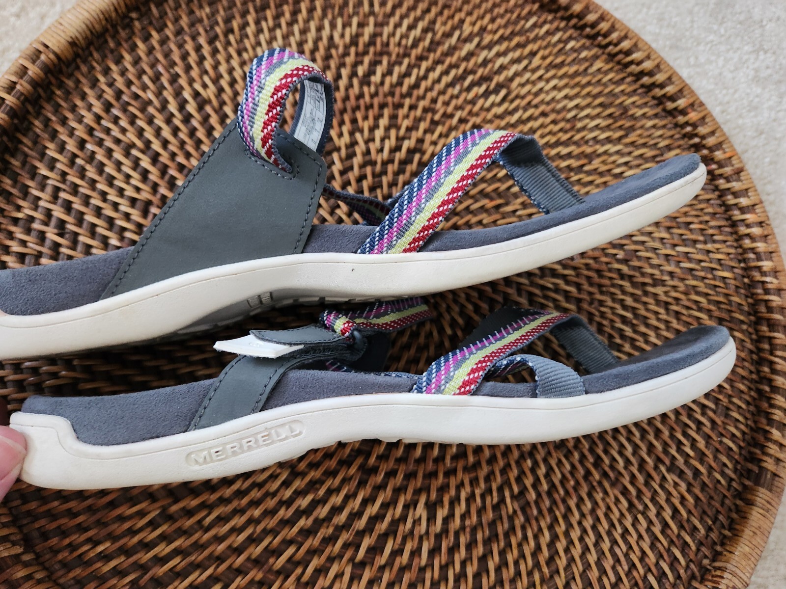 Merrell Turbulence Air Cushion Memory Foam US SZ 11 Slip-On Strap ...