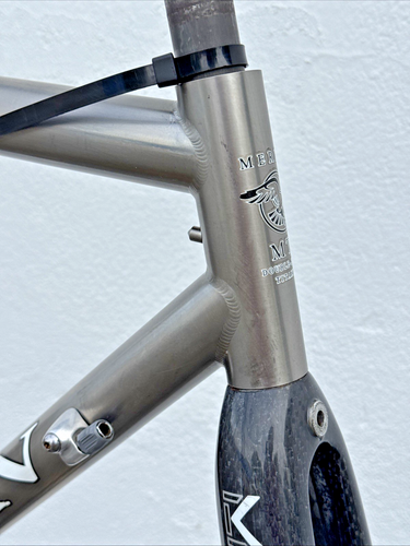 MERLIN Extralight Handmade USA Titanium 55 x 55.5cm Top Tube Frame ...