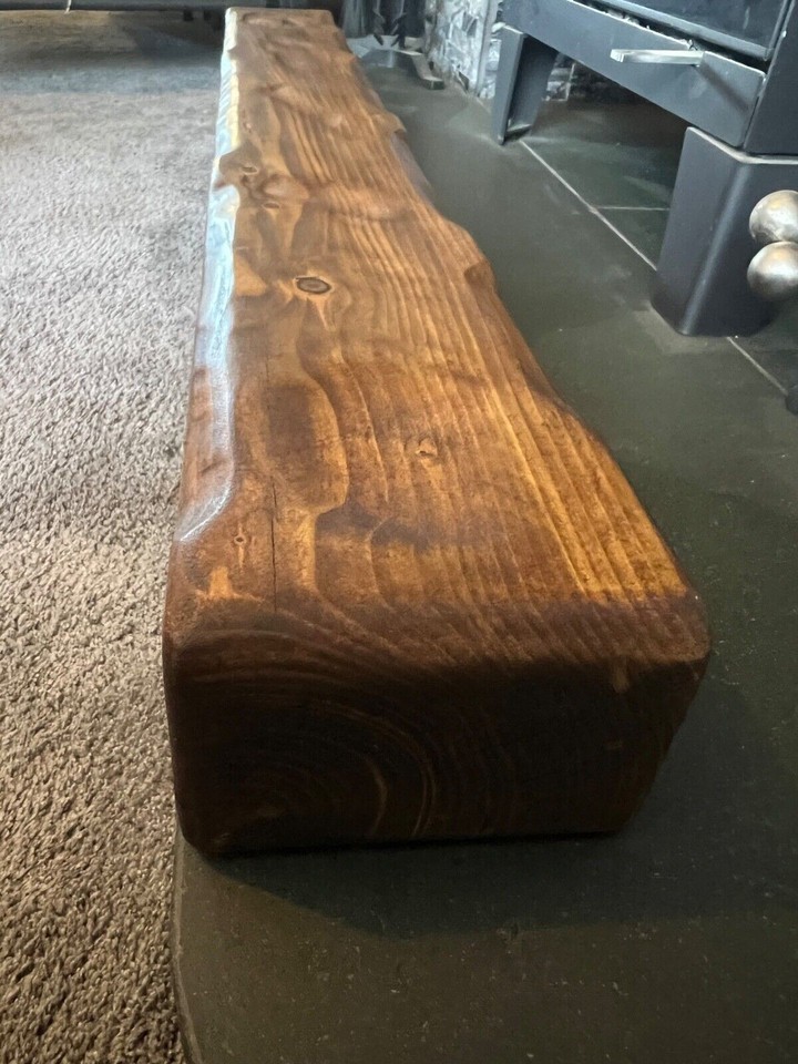 SOLID WOOD MANTEL BEAM RUSTIC MANTELPIECE LOG BURNER MANTLE FIREPLACE ...