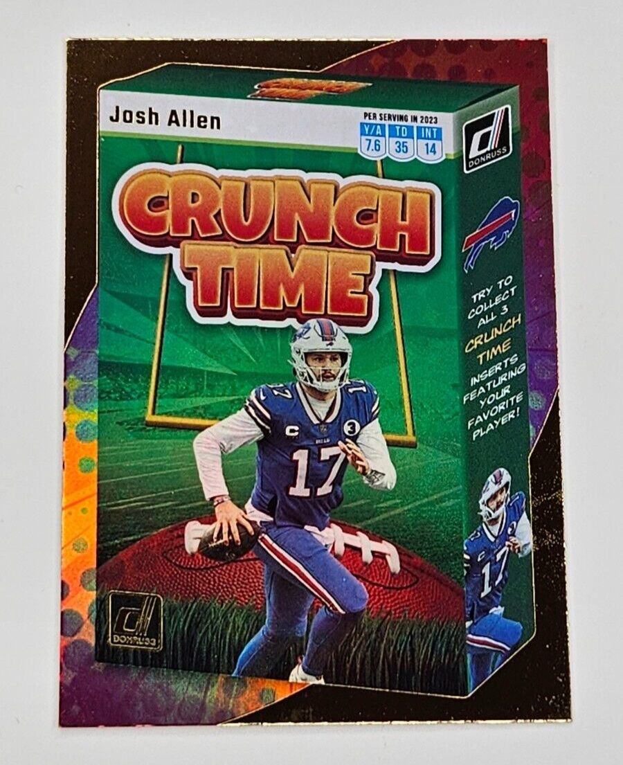 2023 Donruss Football Josh Allen Crunch Time Rare Insert Card SP | eBay