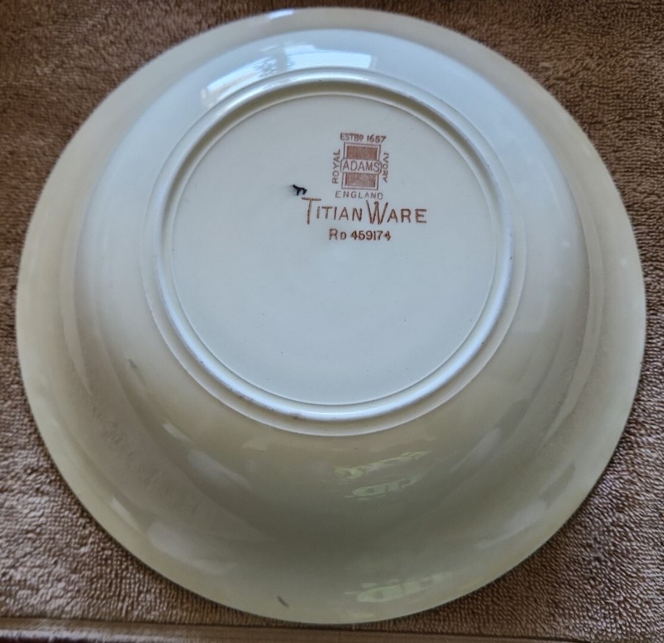 Adams Titian Ware Royal Ivory England Decorative Floral Design Serving ...