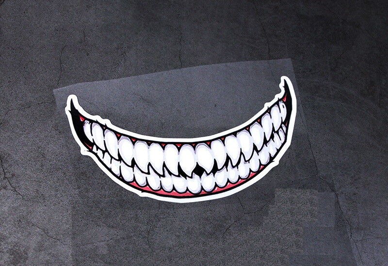 7.8" Evil Smile Venom Mouth Teeth Waterproof Decal Sticker for ...