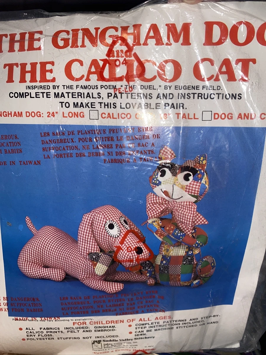 Gingham Dog Calico Cat Pattern