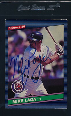 1986 Donruss #578 Mike Laga Tigers Signed Auto *23970 | eBay