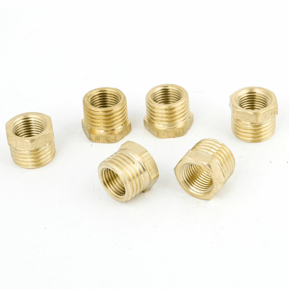 Gold Tone Pipe Connector Uxcell Brass 12mm Female To 13mm Male Thread ...