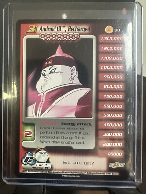 DBZ Dragon Ball Z Android 19, Recharged 98 CCG Limited Cell Saga MP ...