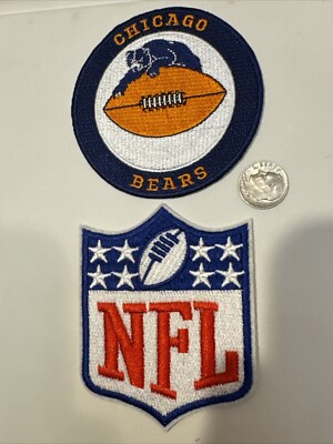 (2) Chicago Bears Vintage Embroidered Iron On Patches Patch Lot 3” & 3. ...