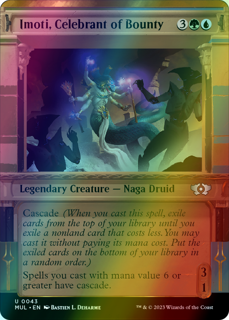 Imoti, Celebrant of Bounty SHOWCASE HALO FOIL, Multiverse Legends, MTG ...