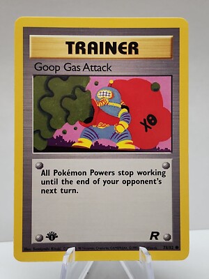 1st Edition Team Rocket Goop Gas Attack Trainer 78/82 Pokemon TCG NM/M ...