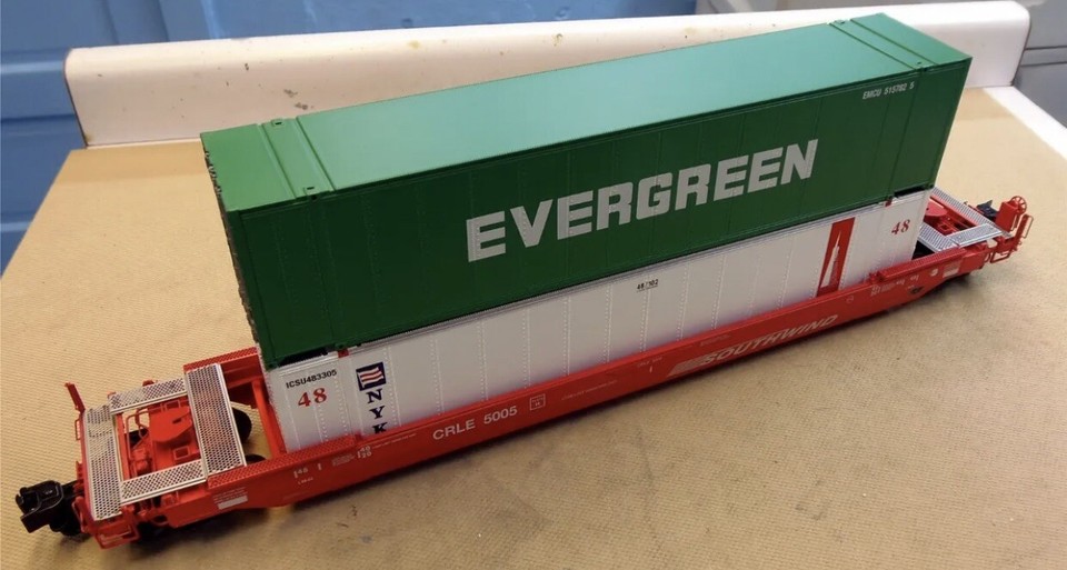 LIONEL SOUTHWIND HUSKY STACK CAR 6-84867! O SCALE DOUBLE INTERMODAL ...