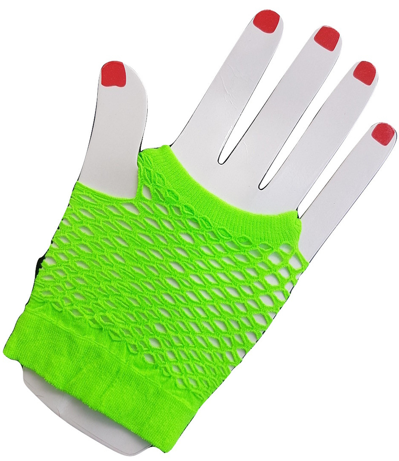 Neon Fingerless Net Gloves Festival Clubbing 80s 90s Rave Fancy Dress ...