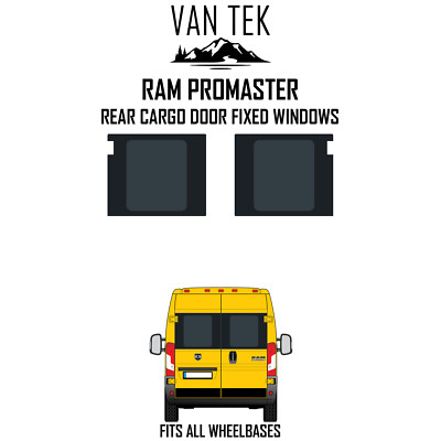 Ram ProMaster Rear Cargo Door Windows 2014 - 2023 Van Tek Glass | eBay