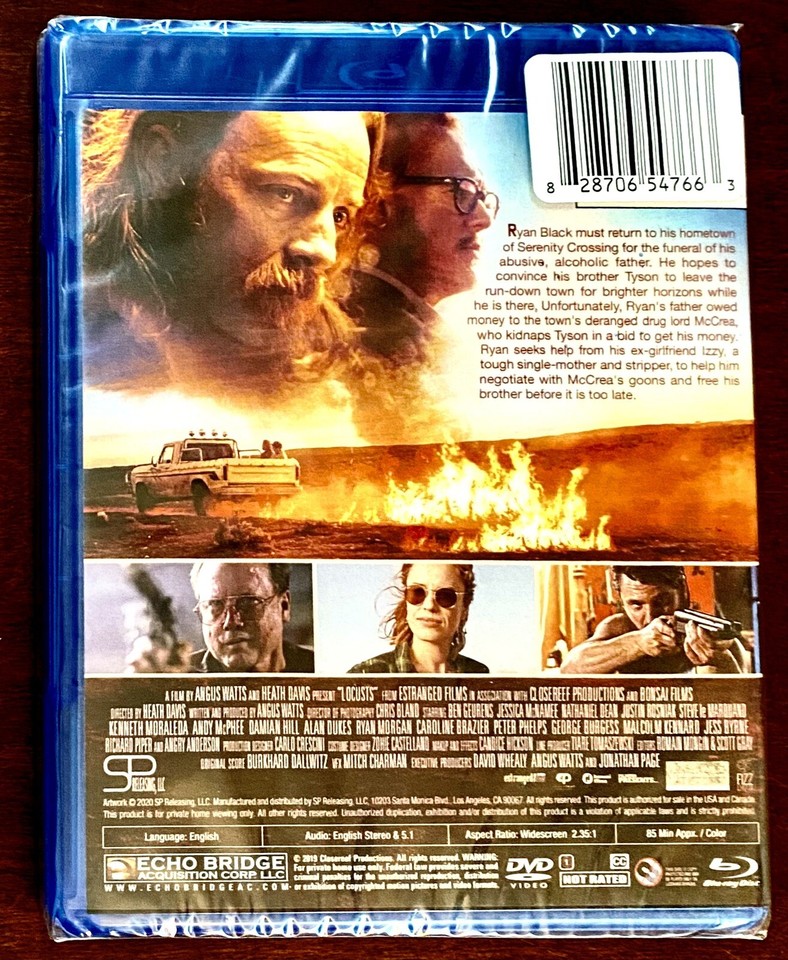 Locusts Blu-Ray+DVD, NEW SEALED 2019, WS, Jessica McNamee, Ben Geurens ...