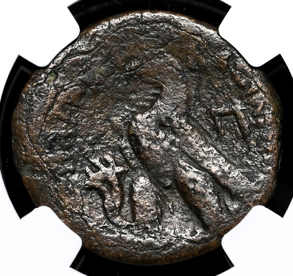 EGYPT, Cleopatra VII. 51-30 BC. Æ Diobol (80 Drachmae), NGC Fine, 4/5-2 ...