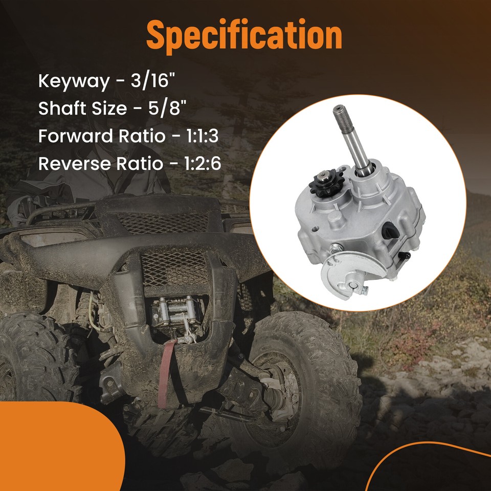 New Go Kart Forward Reverse Gear Box Kit for 2-14HP Engine 4 Stroke ...