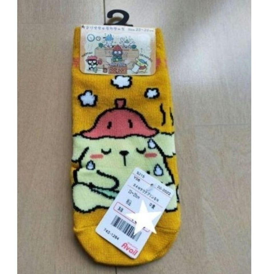 Pompompurin Socks Sauna Sanrio Socks Ladies Avail Collaboration | eBay