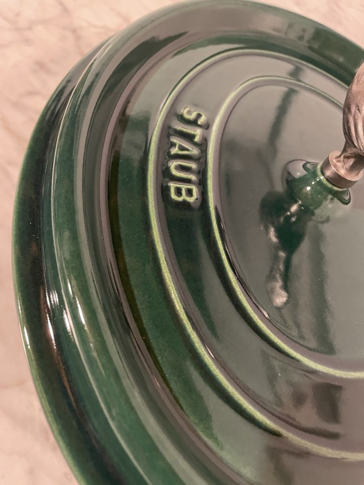 Staub Enamel Cast Iron Oval Dutch Oven 5 3/4 Qt. - Basil Color with ...