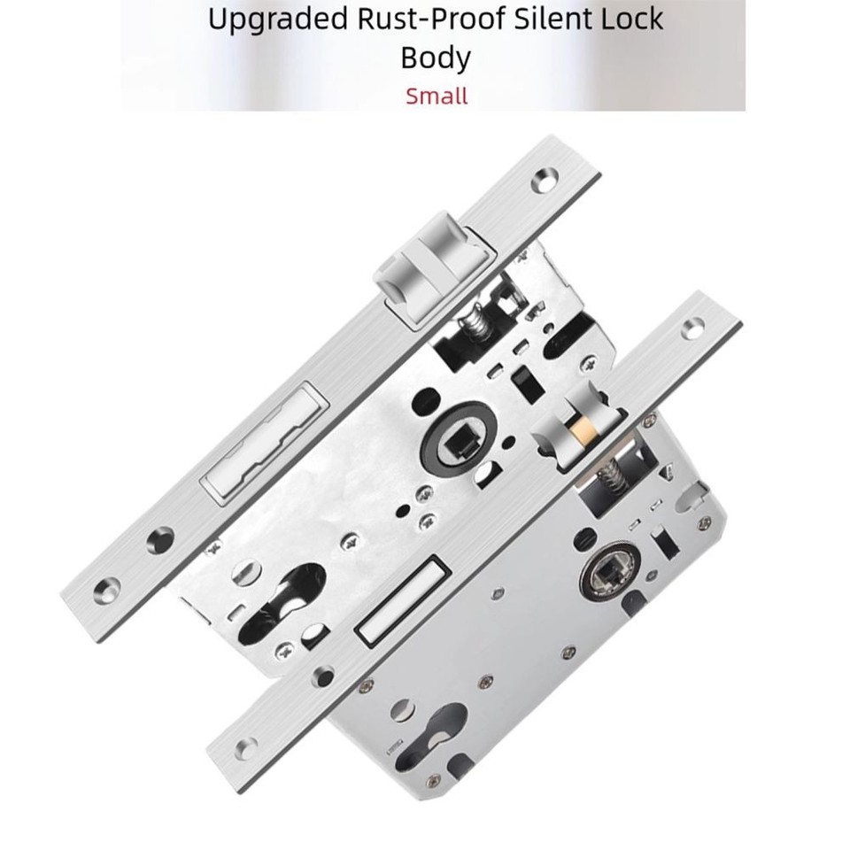 Silver Light Spring Door Lock Body for Sliding Bedroom Door with Guide ...