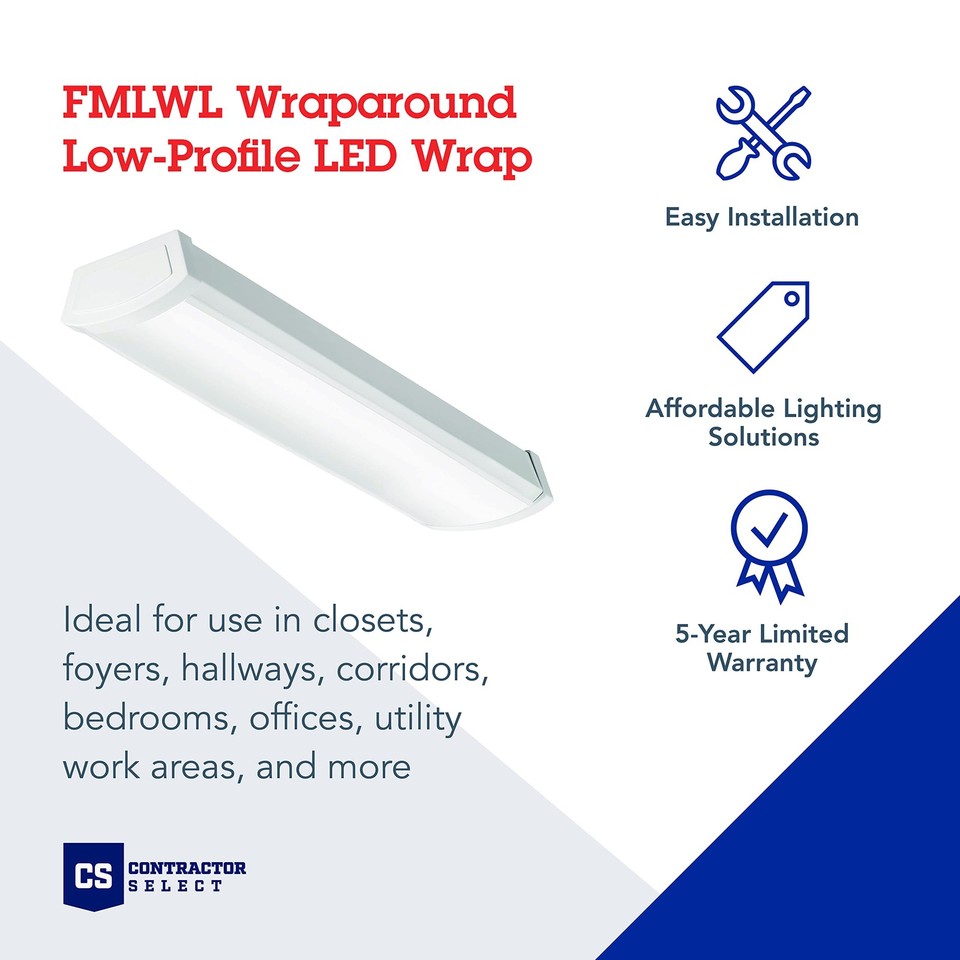 Lithonia Lighting FMLWL 24 840 Low-Profile LED Wraparound Flush Mount ...