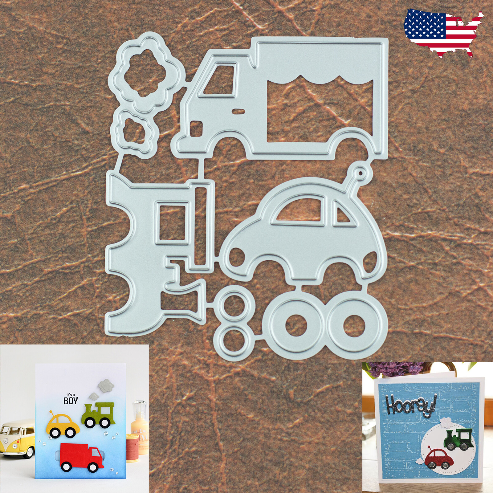 Transportation Trio – Semi Truck, Train, & Car Cutting and Embossing ...