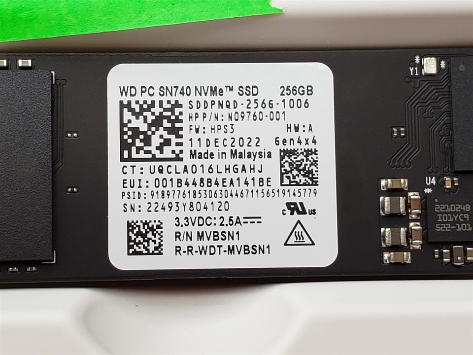 ⭐️⭐️⭐️⭐️⭐️ WD SN740 NVMe SSD Solid State Drive 256GB SDDPNQD-256G-1006 ...