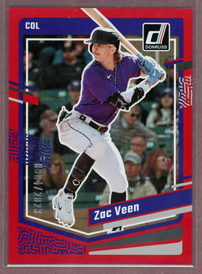2023 Donruss Baseball Base Holo Red #99 Zac Veen (Rockies)/2023 (2) | eBay