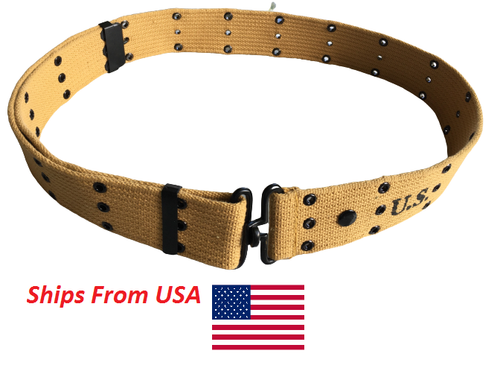 U.S. Army Original WWII M1936 Webbing Canvas Pistol Belt Reproduction ...