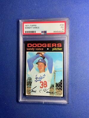 1971 TOPPS # 34 SANDY VANCE DODGERS ROOKIE PSA 5 EX | eBay