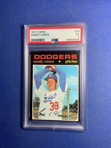 1971 TOPPS # 34 SANDY VANCE DODGERS ROOKIE PSA 5 EX | eBay