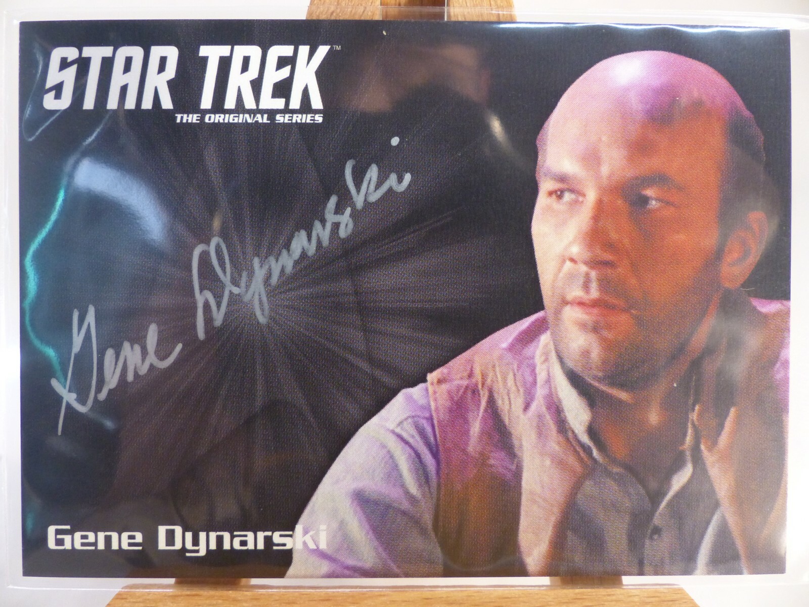 Star Trek TOS 50th anniversary silver autograph card Gene Dynarski Ben ...