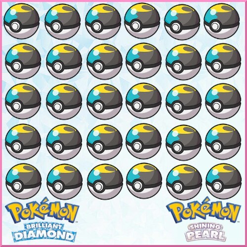 30 Moon Ball Pokemon Brilliant Diamond Shining Pearl Apriballs Apriball ...