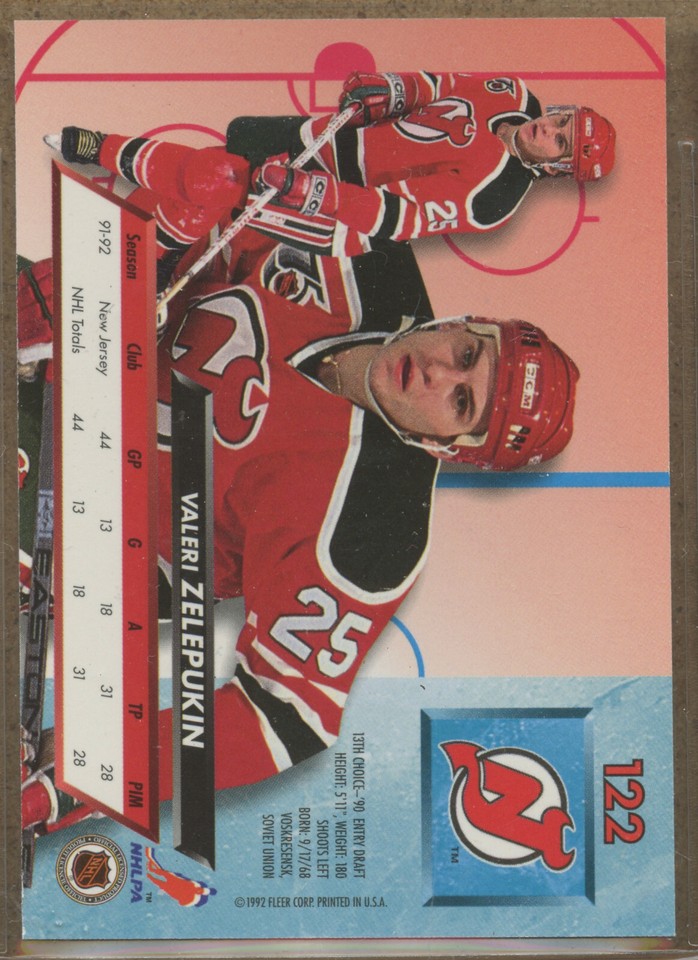 1992-93 Fleer Ultra #122 Valeri Zelepukin New Jersey Devils | eBay