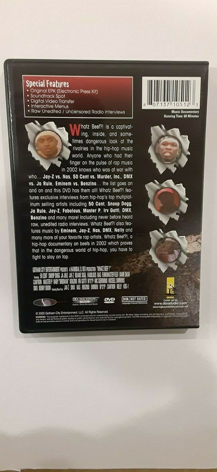 WHATZ BEEF? - HIP HOP DOCUMENTARY ON BEEFS IN 2002 DVD (50 CENT,SNOOP ...