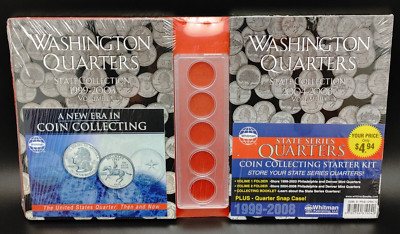 Statehood Quarters Coin Folders 1 & 2 (1999-2008) Collecting Starter ...