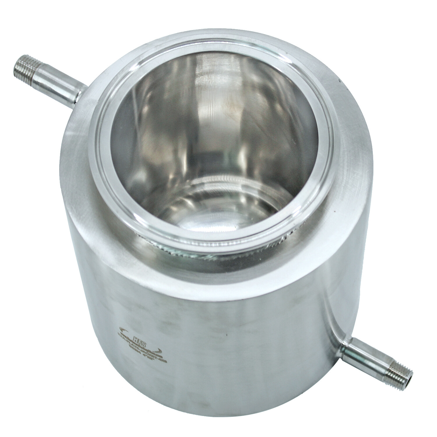 4" Tri Clamp Jacketed Collection Plate Splatter Platter 6" Height w/ (2 ...