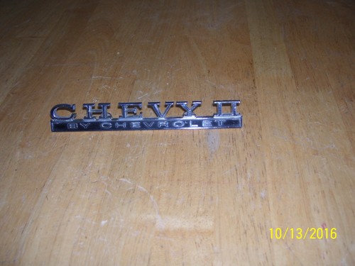 Vintage 1968 Chevy II By Cheverolet Trunk Deck Lid Emblem Badge Script ...