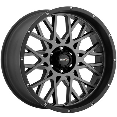 4-New 20" Vision 412 Rocker Wheels 20x9 6x5.5/6x139.7 10 Gunmetal Black ...