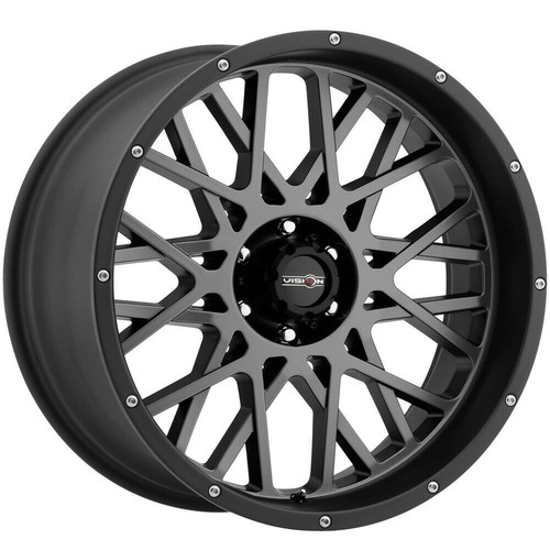 4-New 20" Vision 412 Rocker Wheels 20x9 6x5.5/6x139.7 10 Gunmetal Black ...