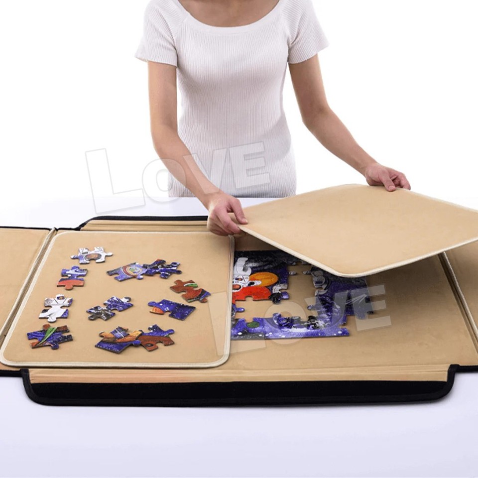 Portable Jigsaw Puzzle Board Mat Holds up to 1000 Pieces Pizzle Carrier ...