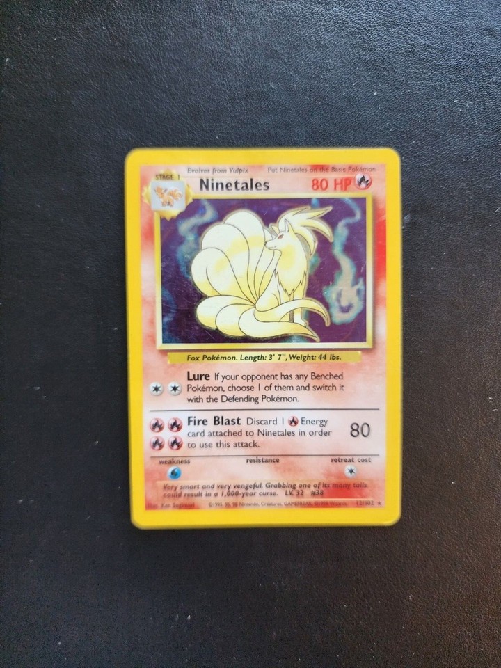 Pokémon TCG Ninetales Base Set 12/102 Holo Unlimited Holo Rare | eBay