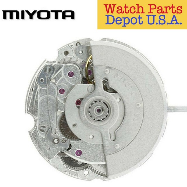 Miyota 6T51 Automatic Watch Movement 8 3/4 Ligne 3 Hands Day Date at 3 ...