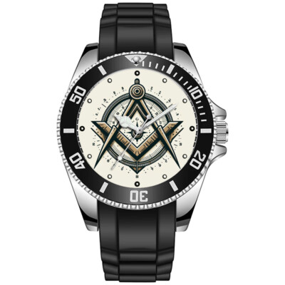 Freemason Compass & Protractor Simple Art Unique Diver Style Sporty ...