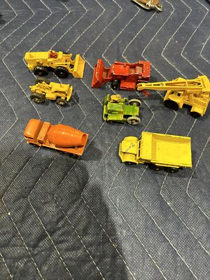 Vintage Matchbox Lesney Construction Vehicles Some Broken Or Missing ...