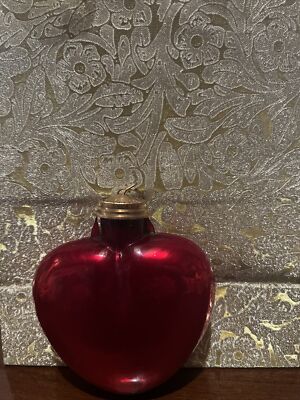 Set Of 21 Red Mercury Glass Heart Shape Kugel Style Decorative Ornament ...