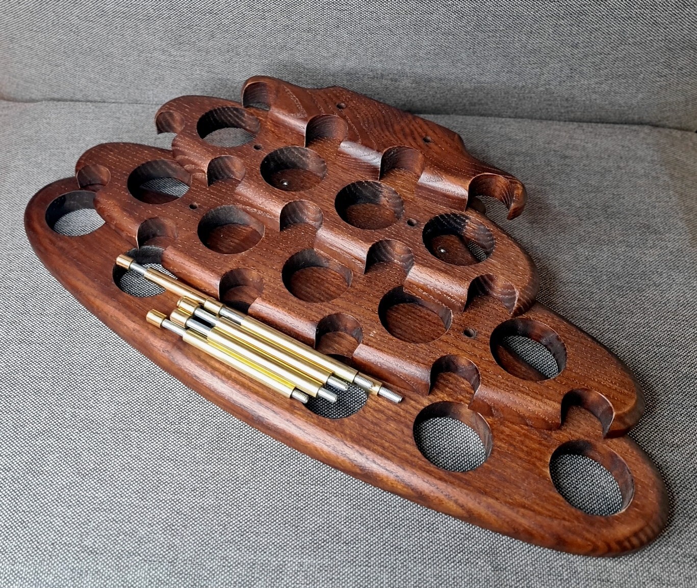 Pipe Stand for 15 Smoking Bowls - Wooden Pipe Holder - Tobacco Pipe ...